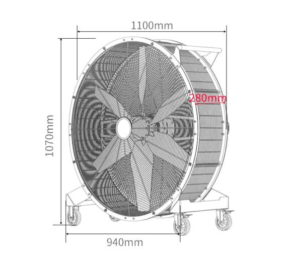 Industrial Big Fan Industrial grade ventilation mobile industrial fan ...